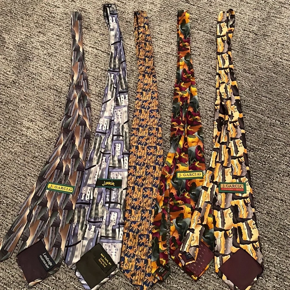 J. Garcia | Accessories | Vintage Lot Of 5 J Garcia Ties Various ...